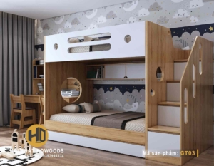 Giường Tầng Cho Bé Đẹp GT03 | Giường Tầng Cho Bé | Nội Thất HDWoods