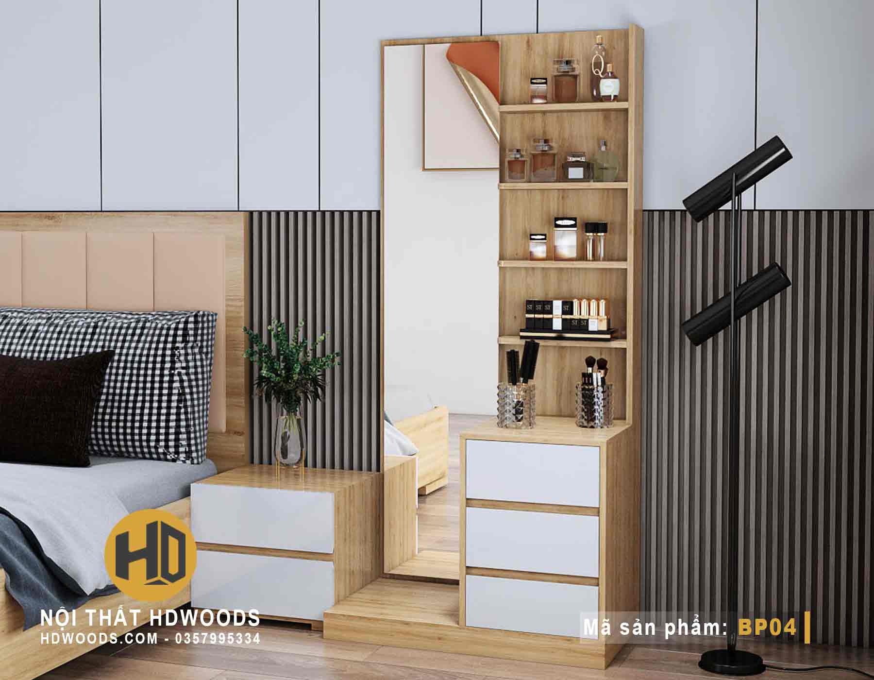Tủ Gương Soi Toàn Thân BP04 | Bàn Phấn Đẹp | Nội Thất HDWoods